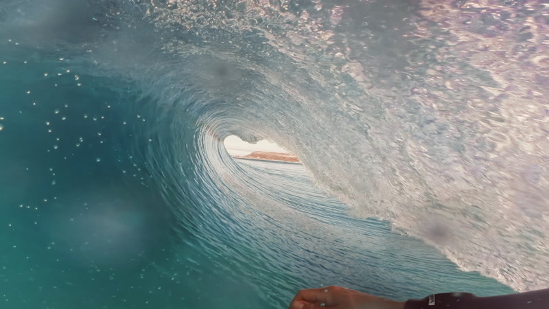 Surfing, Tube Wave, Pov, Ocean by Ross Hillier | Royalty Free Stock ...