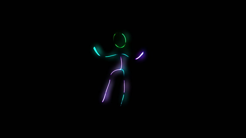 Discover Glow Stick Figure Dancing, a story-driven footage | Artlist