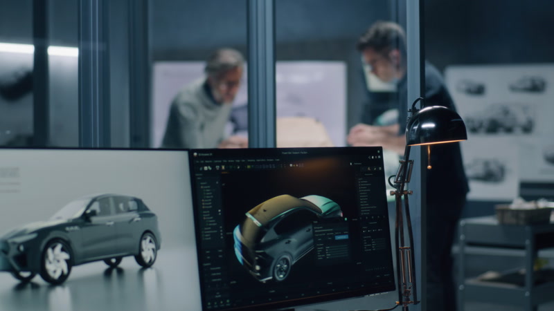 Car Prototype Model by Frame Stock Footage | Royalty Free Stock Footage ...